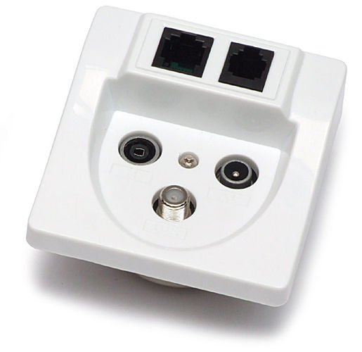 Subscriber Terminal Outlet: Signal TV-FM-SAT/RJ-45/RJ-11 | TV & TV-SAT ...